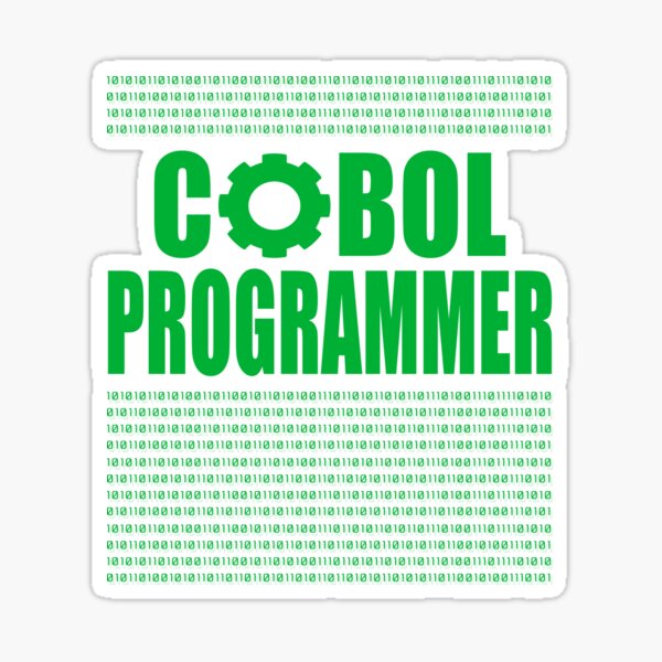 "Cobol programmer" Sticker by ARLAN-GONSALVES | Redbubble