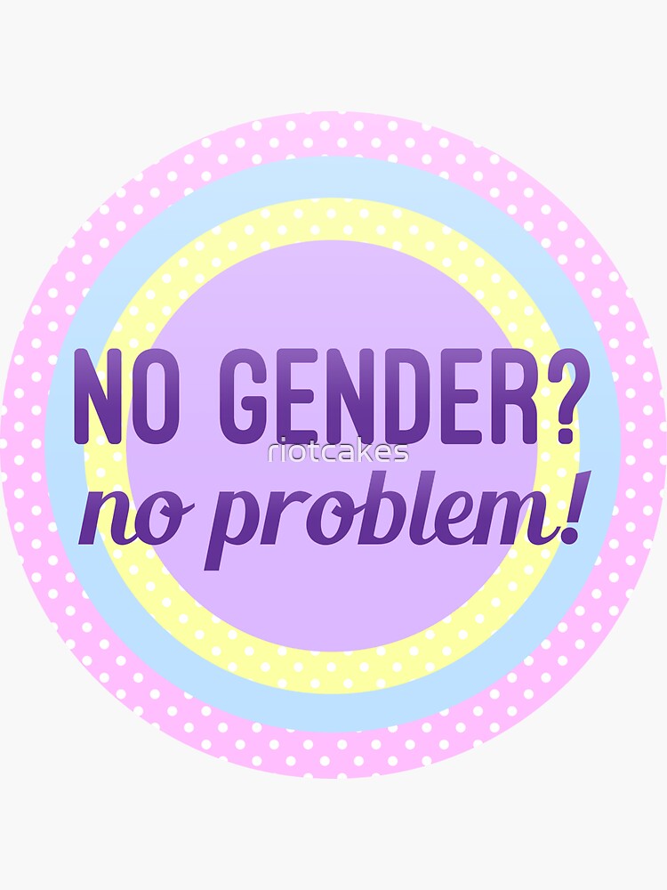 "No Gender? No Problem – Non-Binary LGBTQ*" Sticker for Sale by ...
