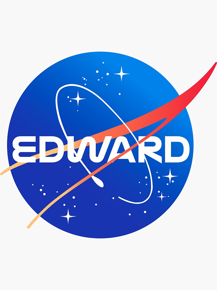 "Custom Name Nasa logo - Edward" Sticker for Sale by SappEContent ...