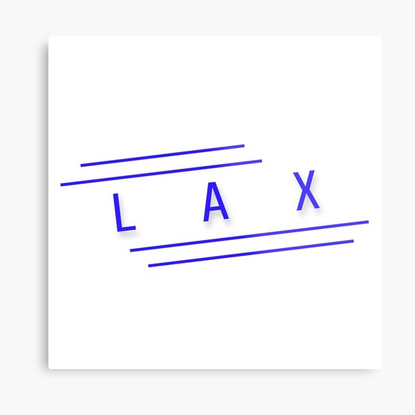 Lámina metálica «Gráfico del mapa de la pista del aeropuerto LAX (azul ...