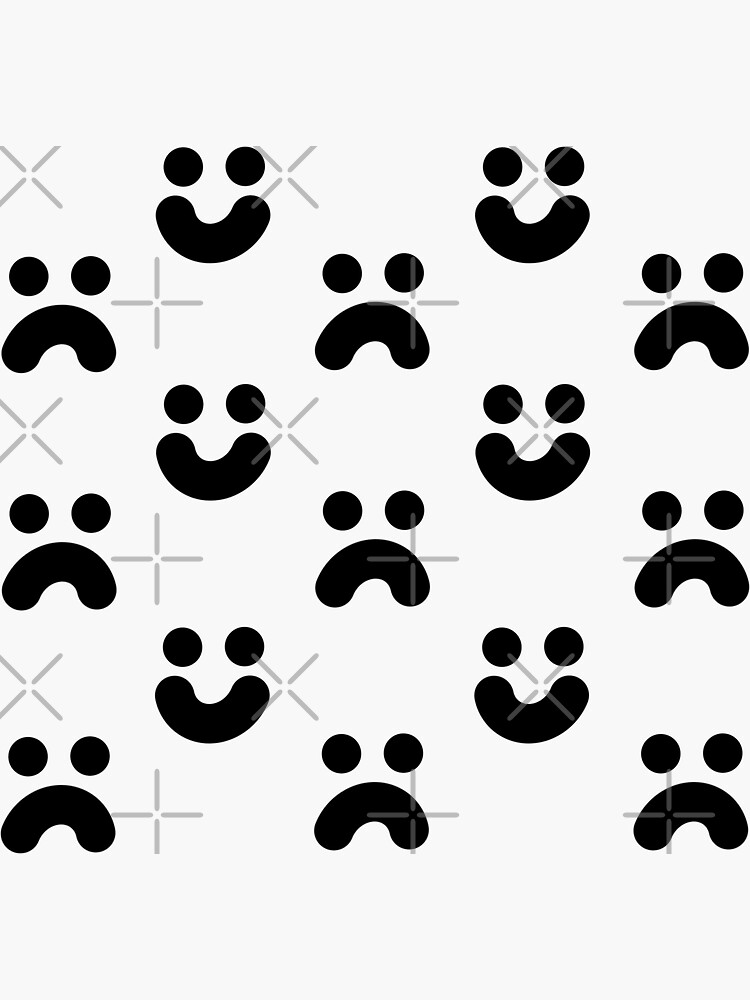 "Sad smiley face" Sticker for Sale by TheRealHat | Redbubble