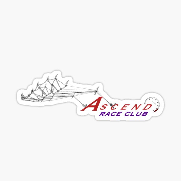 "Ascend Race Club " Sticker by wiredindigo | Redbubble