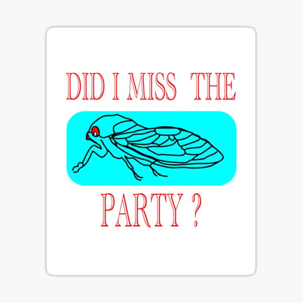 "Turquoise Cicada Party" Sticker by EdwardMonet | Redbubble
