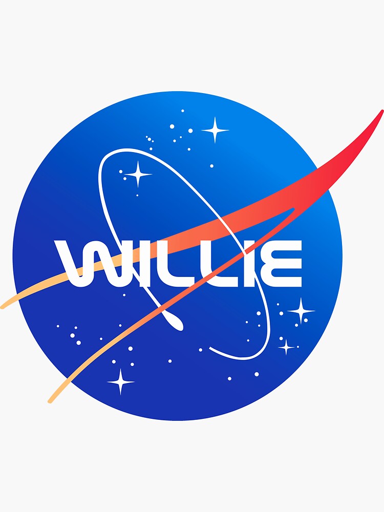 "Custom Name Nasa logo -Willie" Sticker for Sale by SappEContent ...