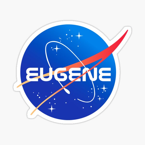 "Custom Name Nasa logo - Eugene" Sticker for Sale by SappEContent ...