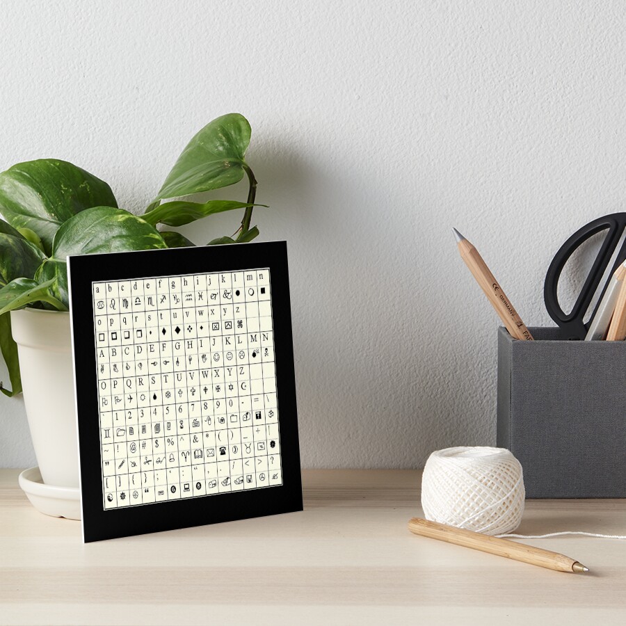 "Wingdings Alphabet" Art Board Print by Schka | Redbubble