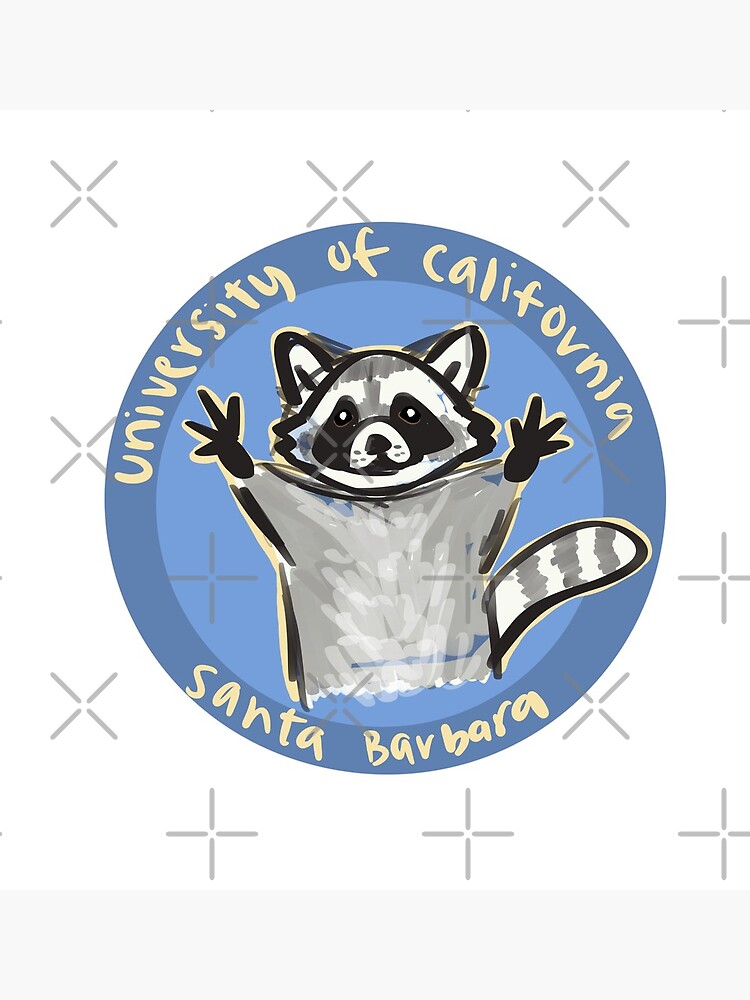 Póster «Pegatina símbolo de mapache UCSB» de teave | Redbubble