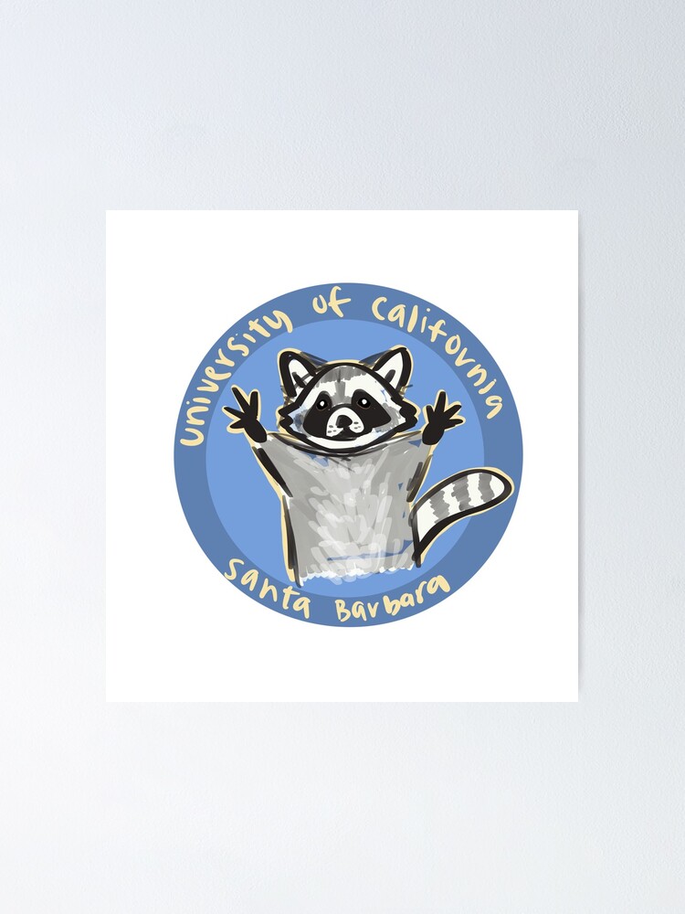 Póster «Pegatina símbolo de mapache UCSB» de teave | Redbubble
