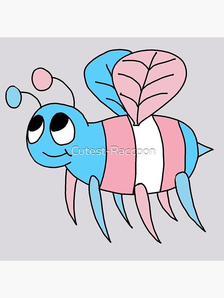 "Trans Bumble Bee" Poster by Cutest-Raccoon | Redbubble
