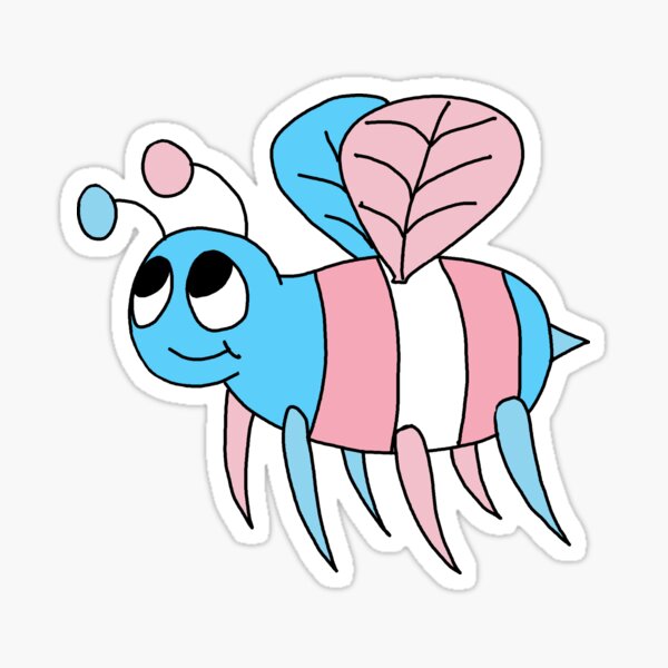 "Trans Bumble Bee" Sticker for Sale by Cutest-Raccoon | Redbubble