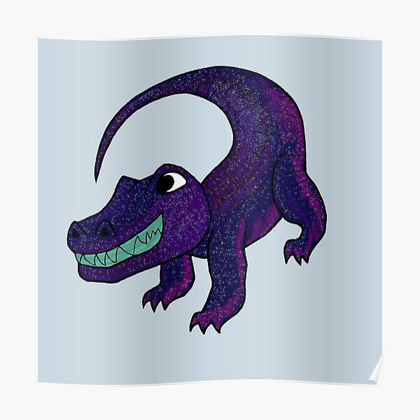 "Cosmic Croc" Poster by Cutest-Raccoon | Redbubble