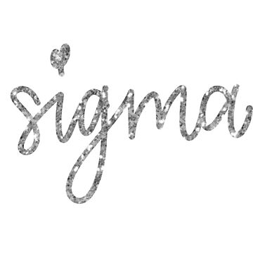 "Silver Glitter "Sigma"" Sticker for Sale by carleyart | Redbubble
