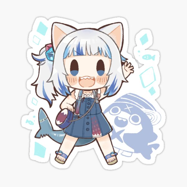 "Gawr Gura - Hololive VTuber" Sticker for Sale by Svendaa | Redbubble