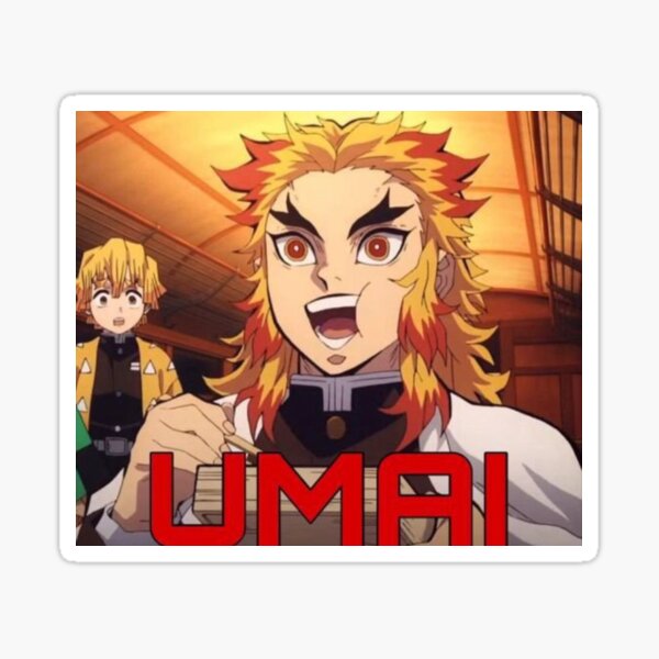 "Umai" Sticker by positivecoolcat | Redbubble