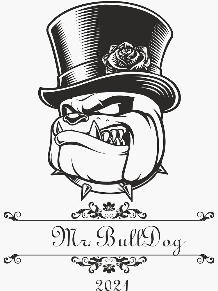 "mr.Bulldog" Sticker for Sale by Meison12 | Redbubble