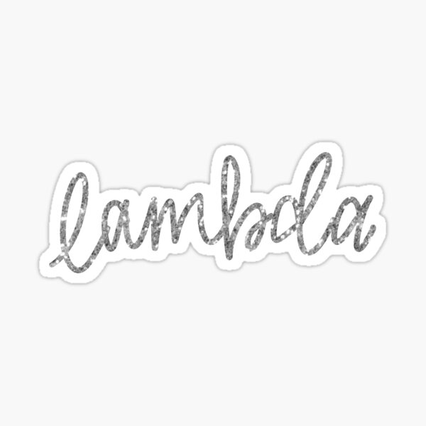 "Silver Glitter "Lambda"" Sticker for Sale by carleyart | Redbubble