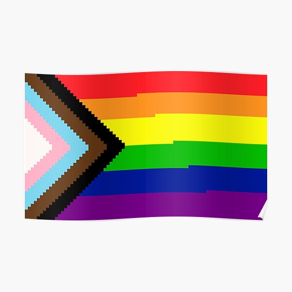 "Progress Pride Flag Pixel Art" Poster for Sale by NYXFN | Redbubble