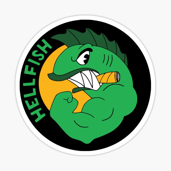 "Copia de The Flying Hellfish" Sticker for Sale by UnTaper | Redbubble