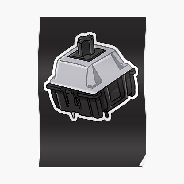 "Switch, Mechanical keyboard switches, blacks" Poster by Kateables ...