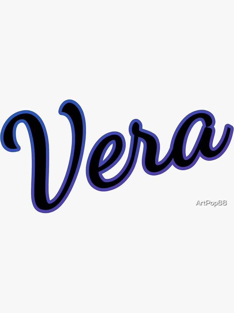 "Vera" Sticker for Sale by ArtPop88 | Redbubble