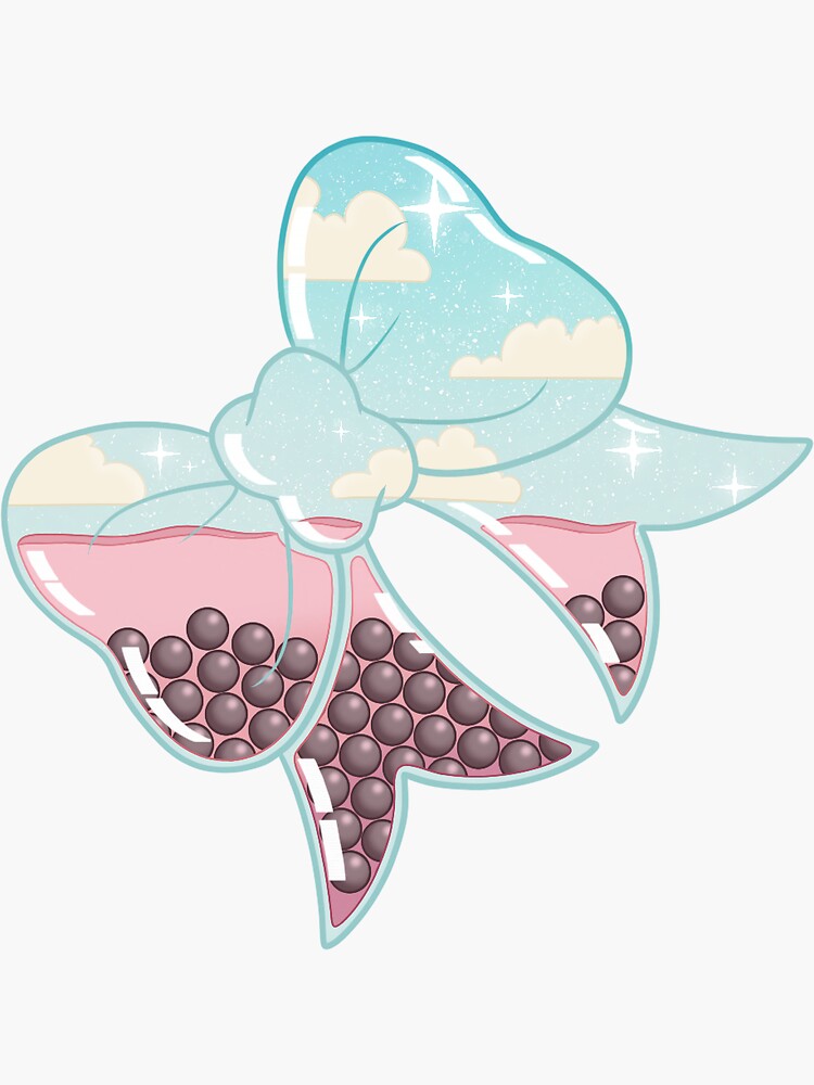 "Boba bow" Sticker by Inky-Shadow | Redbubble
