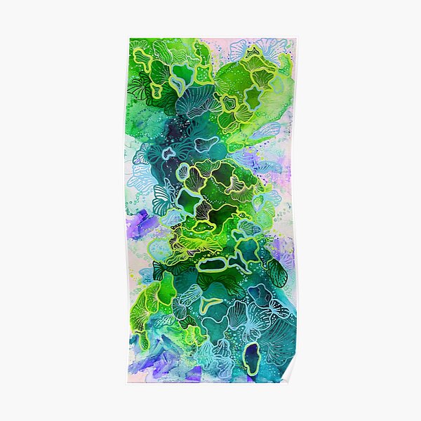"Lime Mermaid Moment" Poster for Sale by lgardine1 | Redbubble