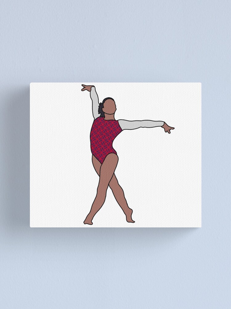 "Jordan Chiles Gymnastics Drawing" Canvas Print by GrellenDraws | Redbubble