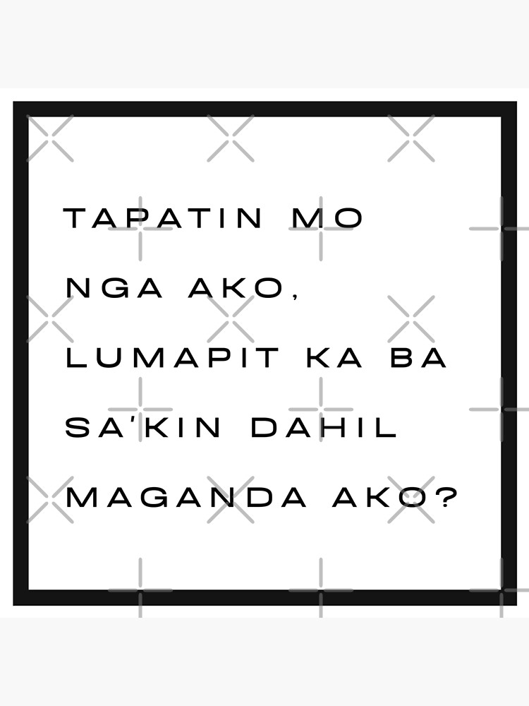 "Funny Filipino Pick Up Line - Maganda (Beautiful) Text" Poster for ...