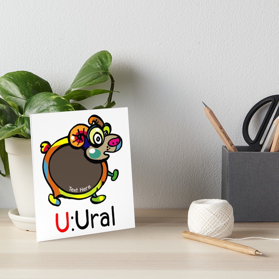 "Ural cartoon frame, Funny Animal alphabet cartoon" Art Board Print for ...