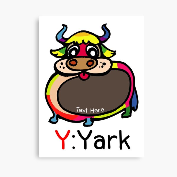 Lienzo «Marco de dibujos animados de Yark, dibujos animados de alfabeto ...