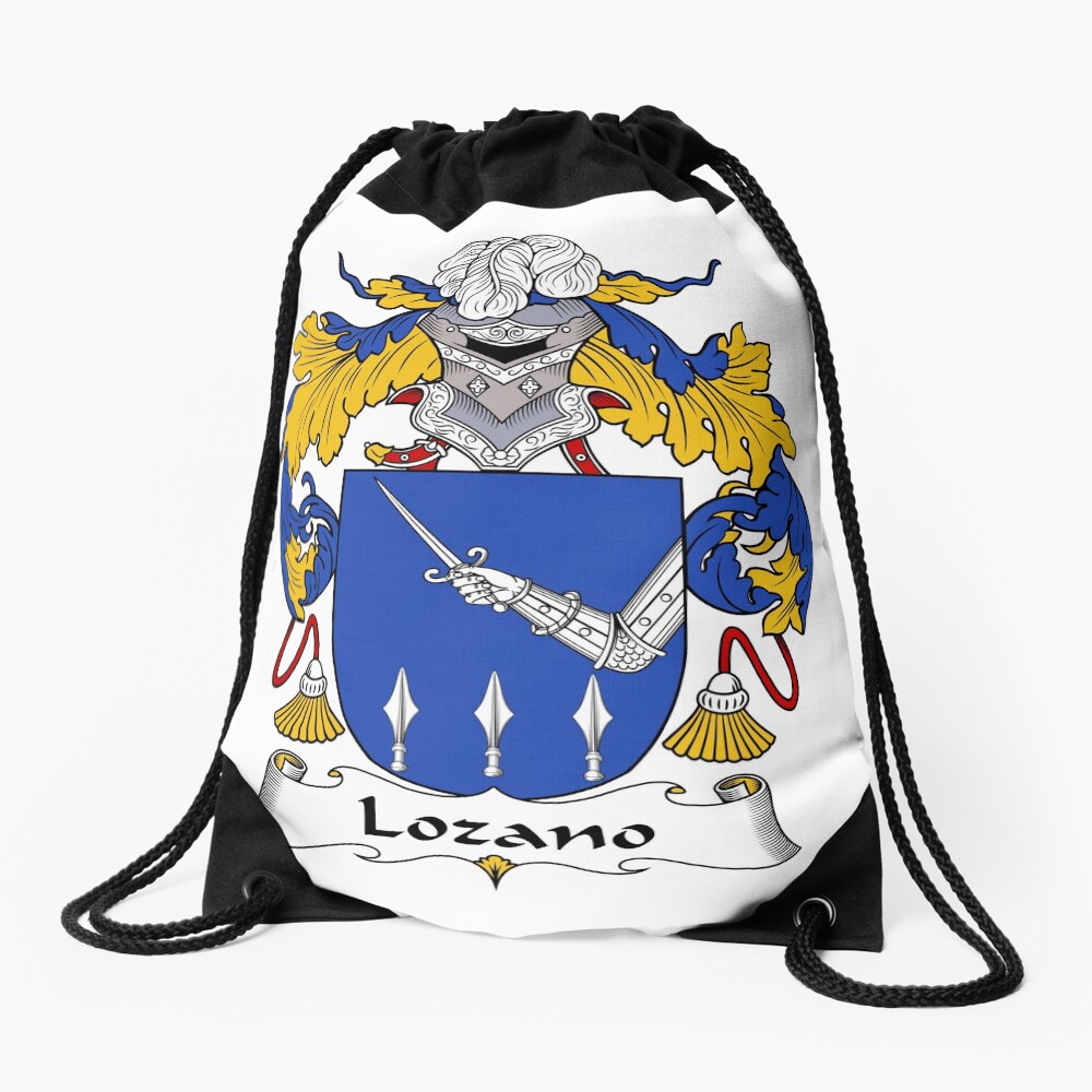 "Lozano Coat of Arms/ Lozano Family Crest" Drawstring Bag for Sale by ...