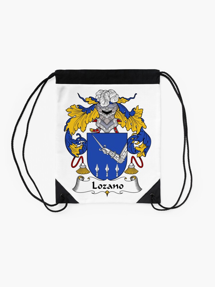 "Lozano Coat of Arms/ Lozano Family Crest" Drawstring Bag for Sale by ...