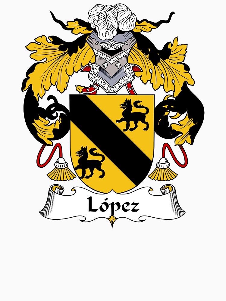 "Lopez Coat of Arms/Family Crest" T-shirt for Sale by carpediem6655 ...