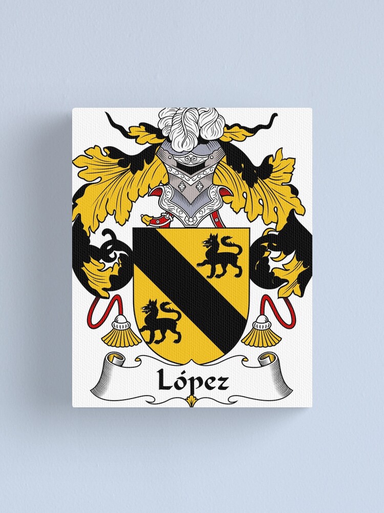 "Lopez Coat of Arms/Family Crest" Canvas Print for Sale by ...
