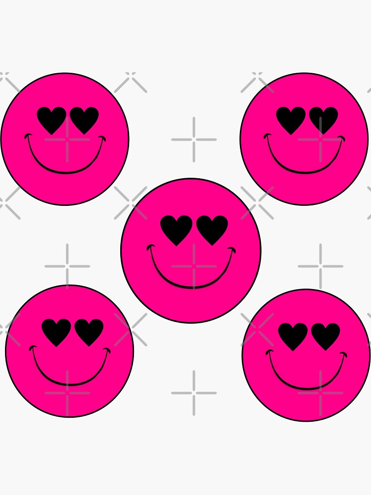 "Pink emoji pack 3." Sticker by ChlorisDc | Redbubble