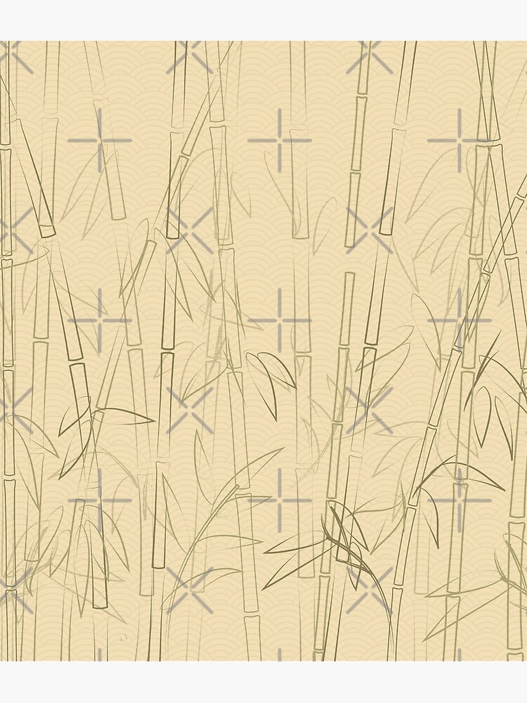 "Minimalist Bamboo Line Art Pattern" Poster by MaiZephyr | Redbubble