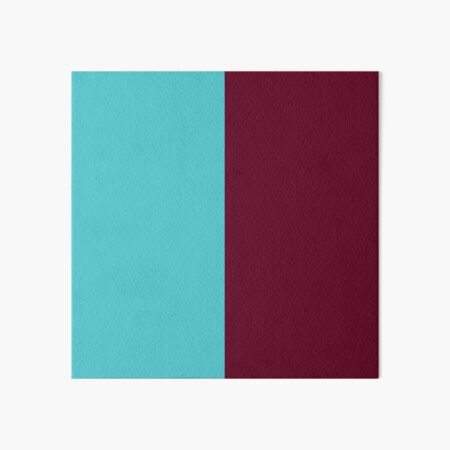 "Maroon and Turquoise Solid Color" Art Board Print by PabloPatterns ...