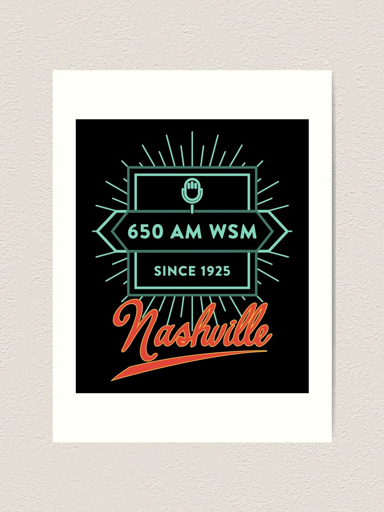 "Vintage WSM 650 AM Radio Logo" Art Print for Sale by DuaneMatz | Redbubble