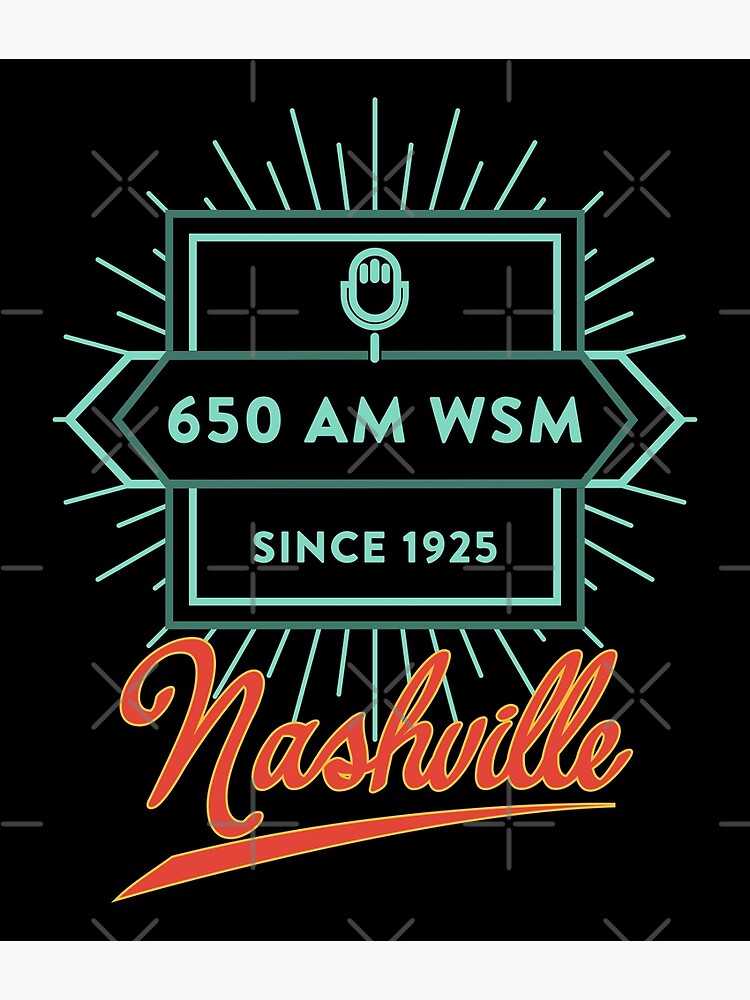 "Vintage WSM 650 AM Radio Logo" Art Print for Sale by DuaneMatz | Redbubble