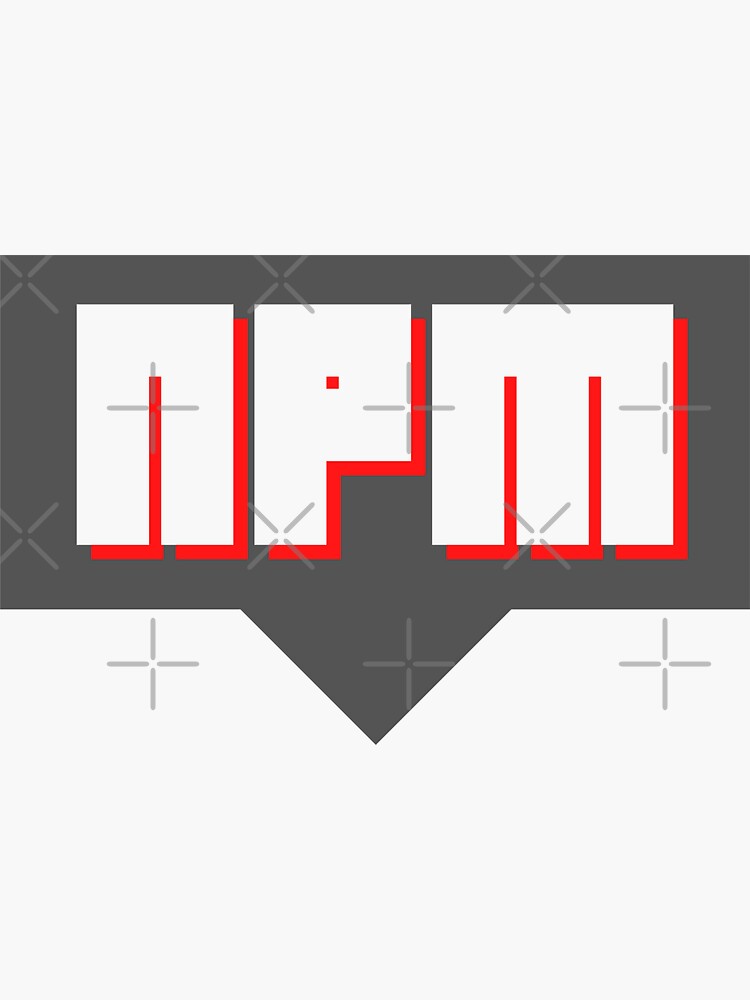 "npm js node javascript " Sticker for Sale by tshirtsandme | Redbubble