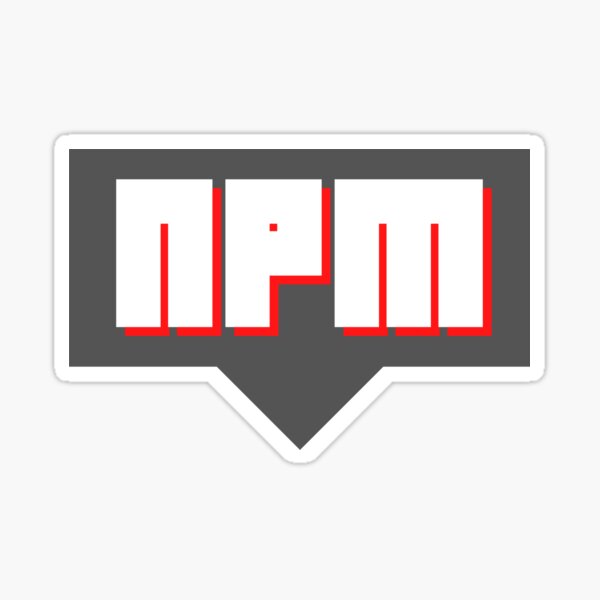 "npm js node javascript " Sticker for Sale by tshirtsandme | Redbubble