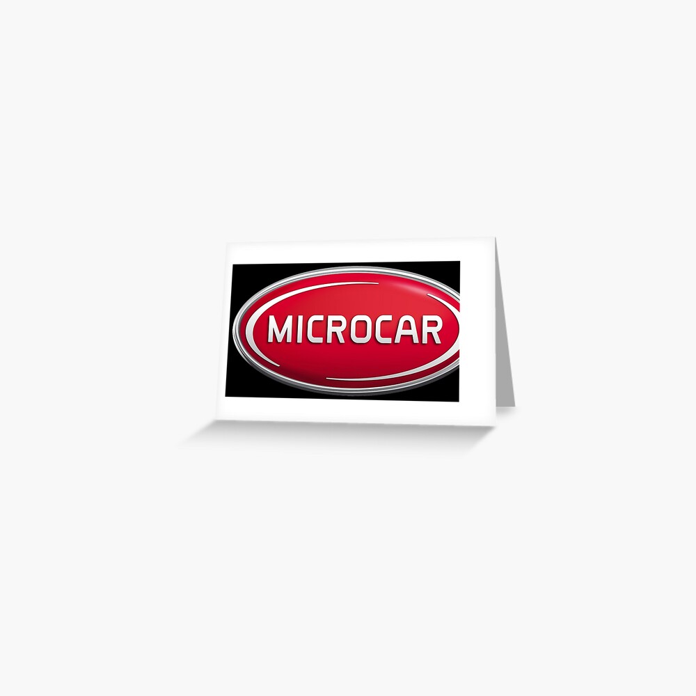 "car-MICROCAR logo" Greeting Card for Sale by ElizastGreen | Redbubble