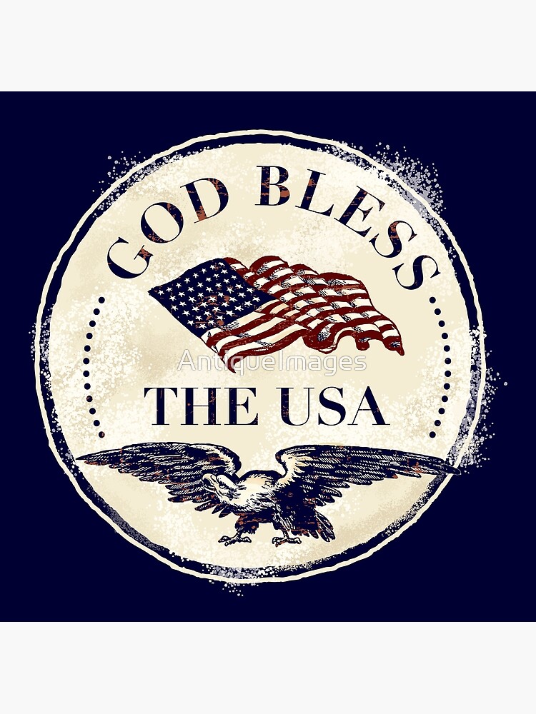 "God Bless the USA Vintage American" Poster by AntiqueImages | Redbubble