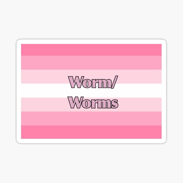 "Worm/Worms Pronoun Flag" Sticker for Sale by Ferallbrand | Redbubble