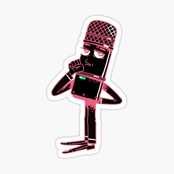 "Hand Drawn Microphone" Sticker by SKTEESIGN | Redbubble