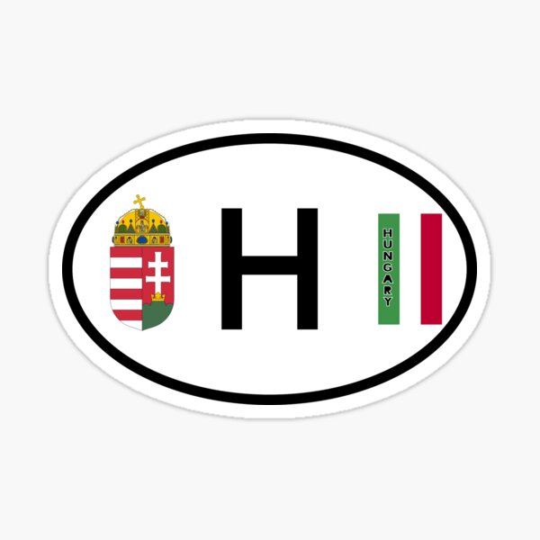 "Hungary country code vehicle registration " Sticker for Sale by HAKVS ...
