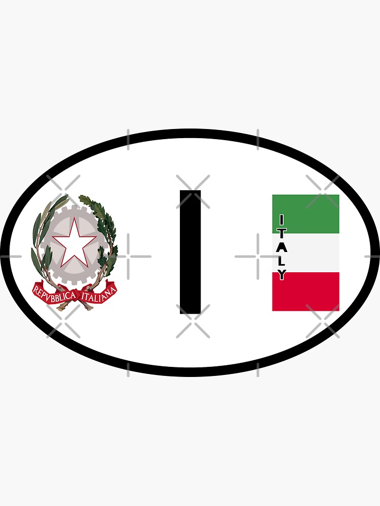 "Italy country code vehicle registration " Sticker for Sale by HAKVS ...