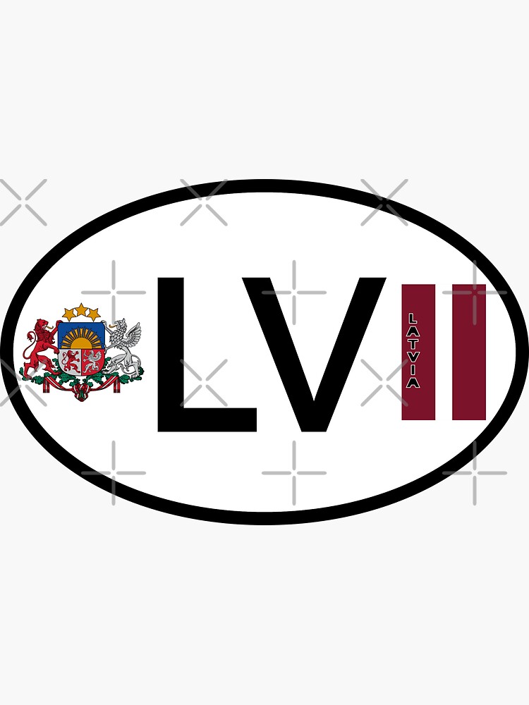"Latvia country code vehicle registration " Sticker by HAKVS | Redbubble