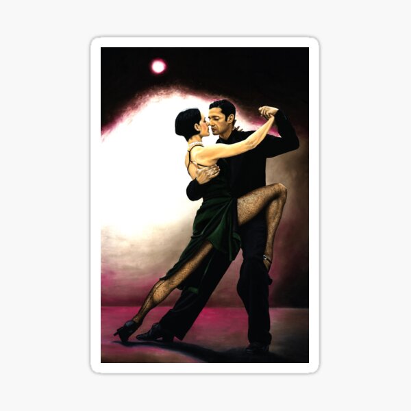 "The Temptation of Tango" Sticker by richardyoung | Redbubble
