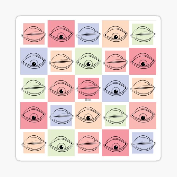 "BLINK" Sticker for Sale by WALMSART | Redbubble